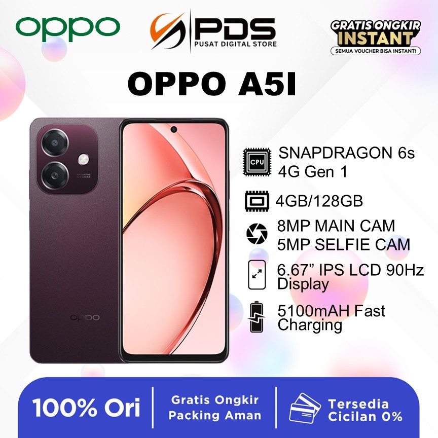 Jual OPPO A51 4/128GB - Snapdragon 6s 4G Gen 1 - Layar 6.67" IPS LCD 90Hz - Baterai 5100mAH ...