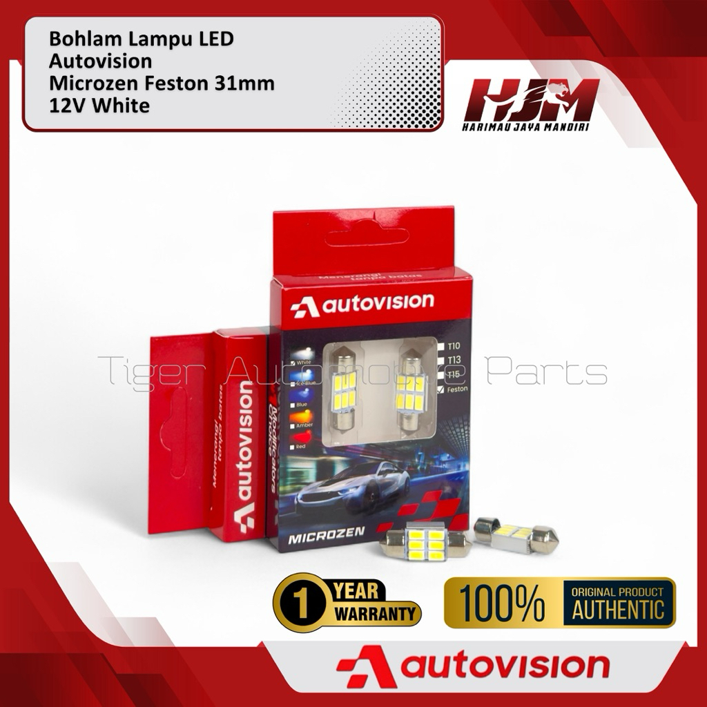 Jual Bohlam LED Feston 12V 31mm White Autovision - Lampu Plafon Kabin ...