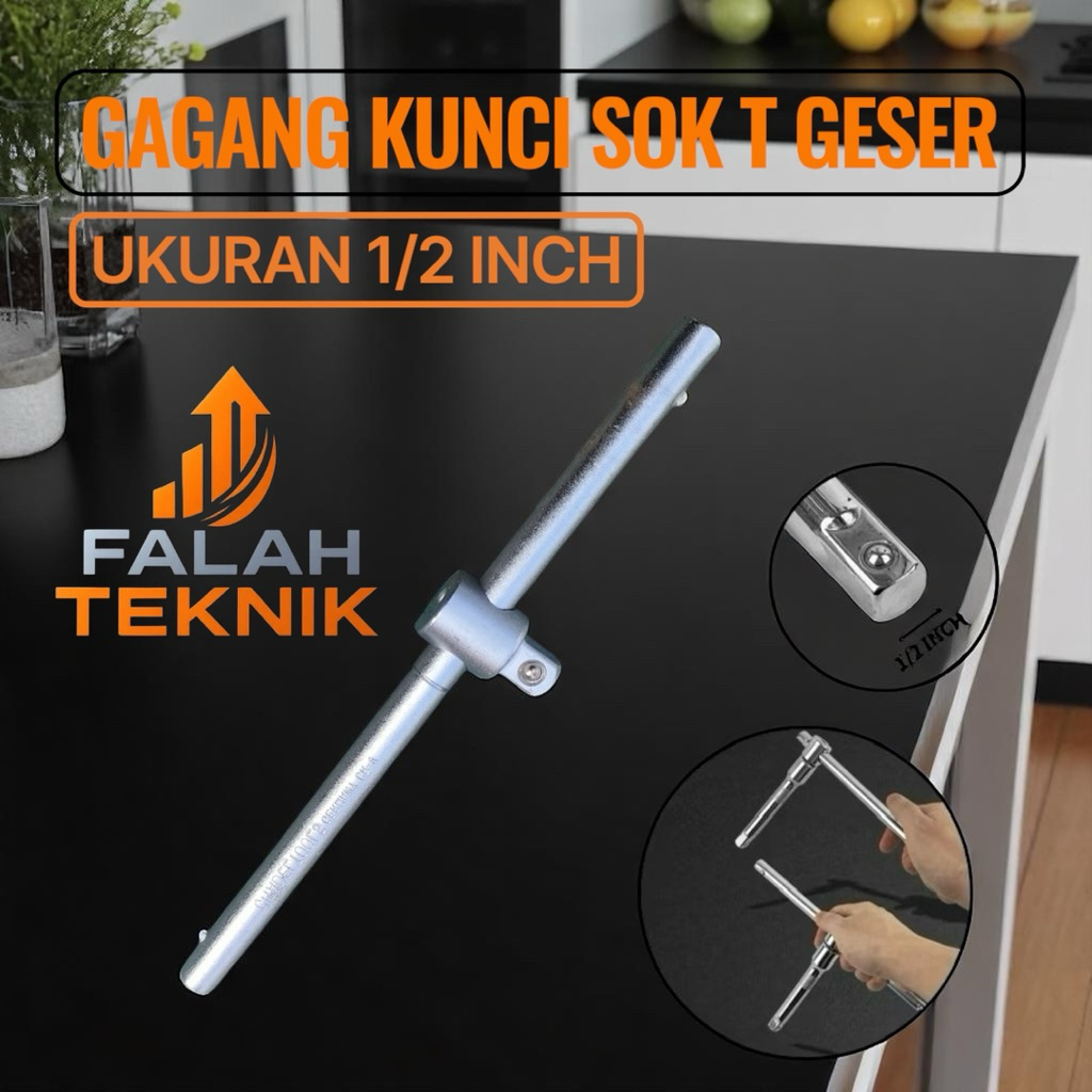 Jual GAGANG KUNCI SOK SLIDING T HANDLE 1/2 INCI GAGANG MATA KUNCI SOK 1 ...