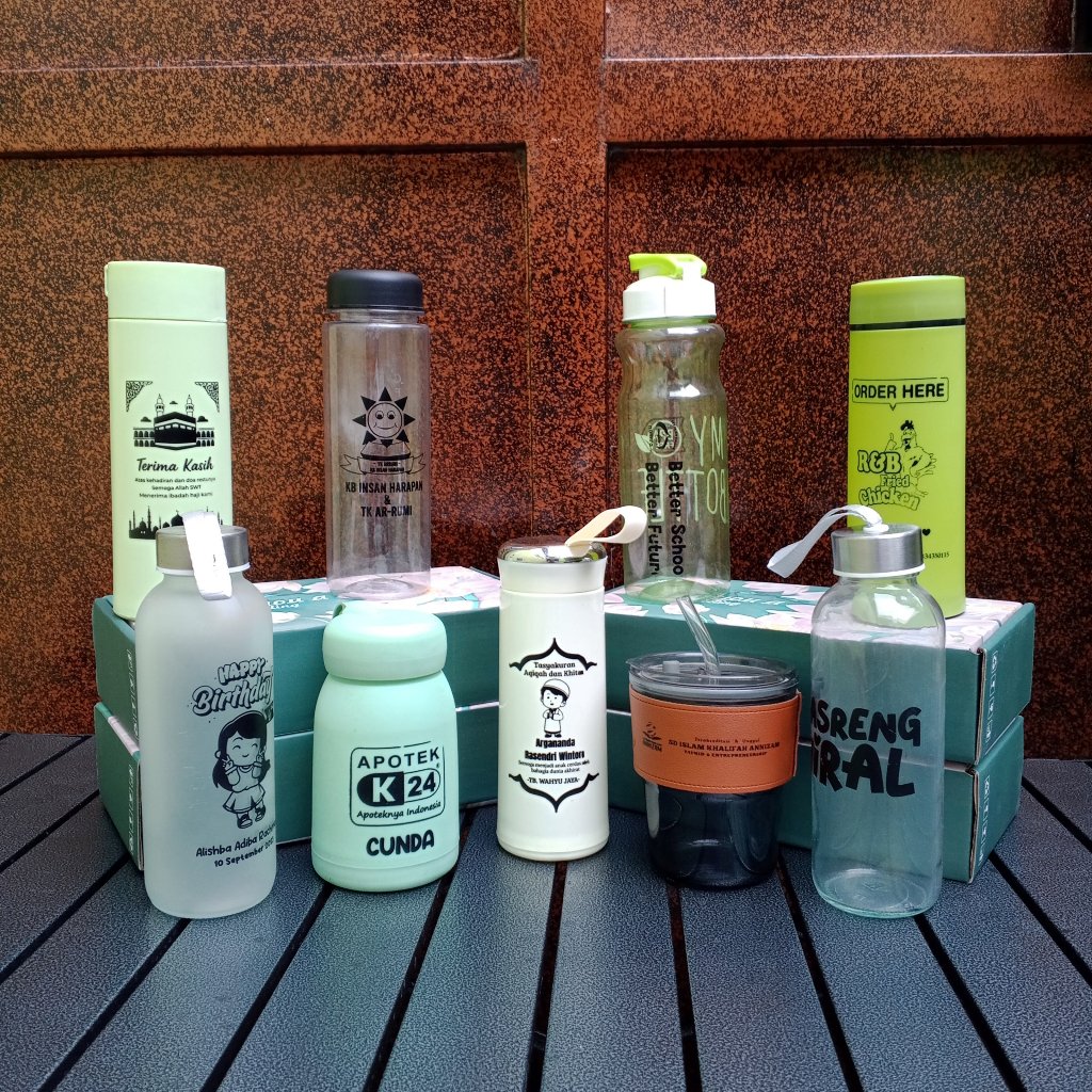 Jual MINIM ORDER 30pcs, Botol Sablon, Botol Custom, botol souvenir ...