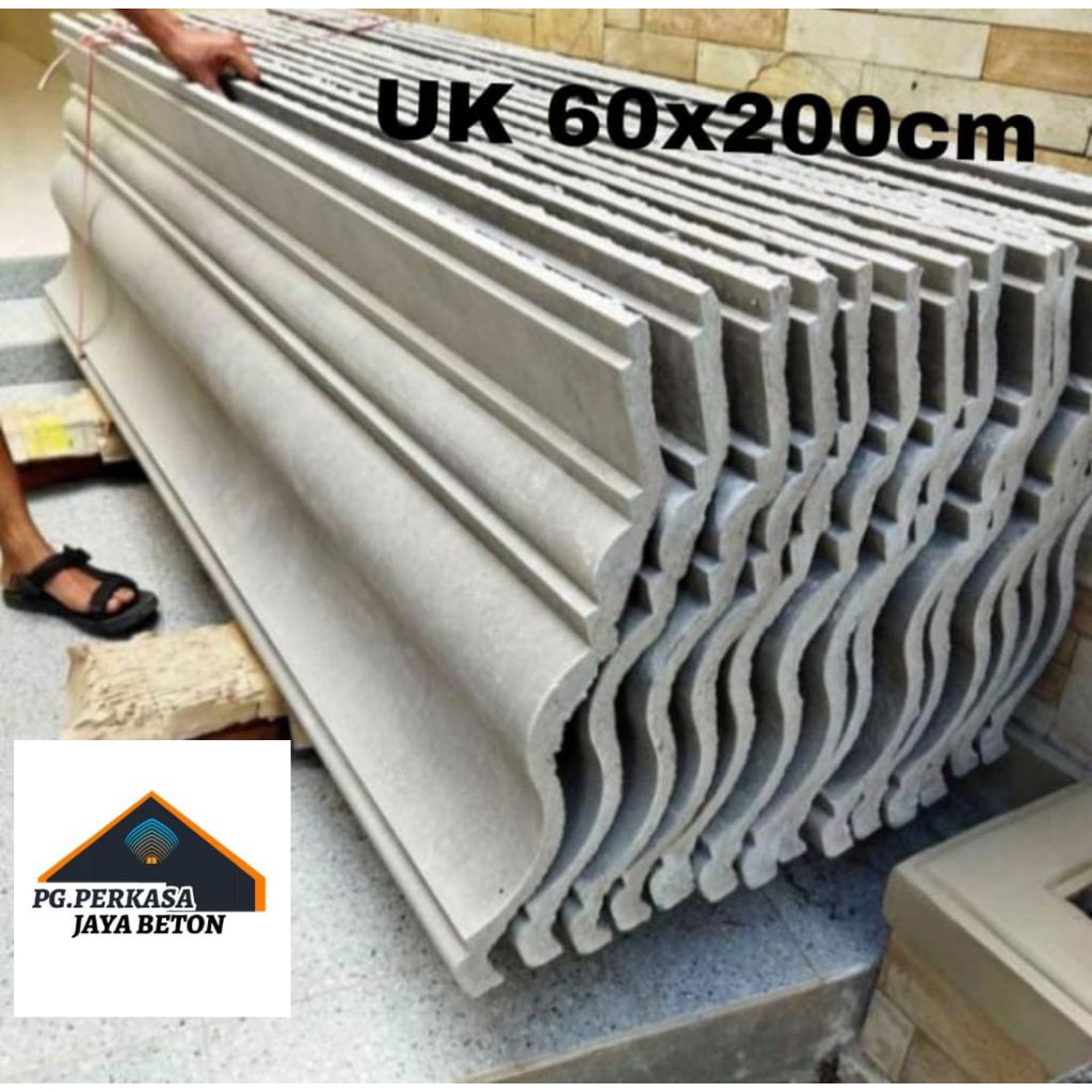 Jual Lis plang profil beton,pull beton uk,60x200cm | Shopee Indonesia