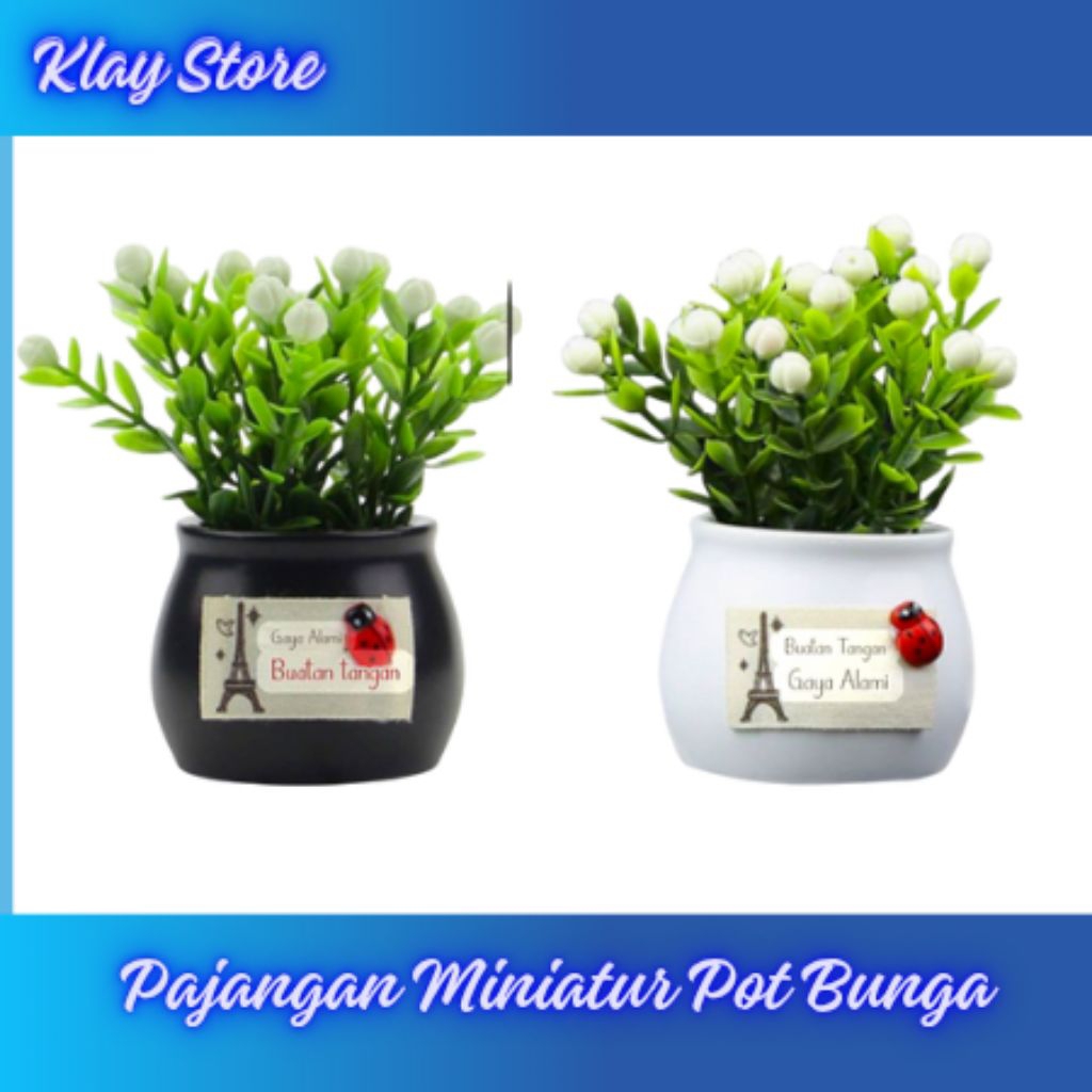 Jual Hiasan Miniatur Pot Bunga - Pajangan Dashboard Mobil Ruangan Rumah ...