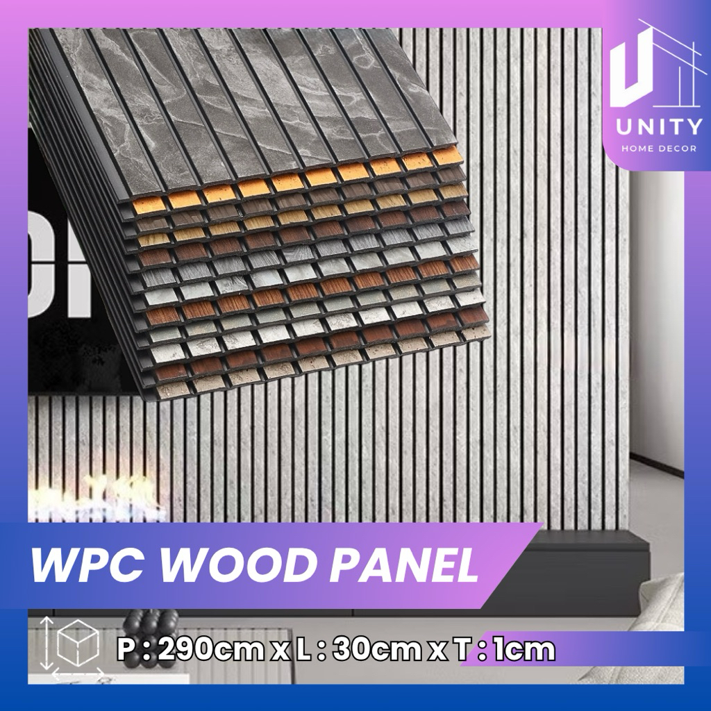 Jual UNITY - 290cm x 30cm Wood Panel WPC Wall Panel PVC Dekorasi ...