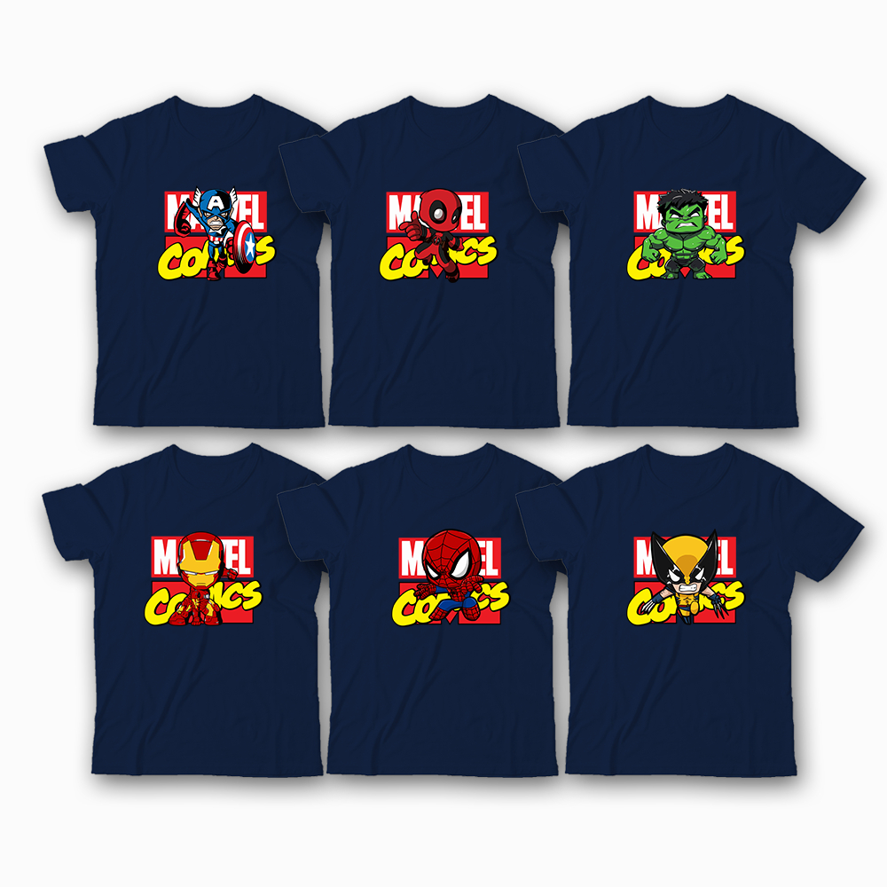 Jual Kaos Anak 1-12 Tahun Marvel Comics Ironman Captain America ...