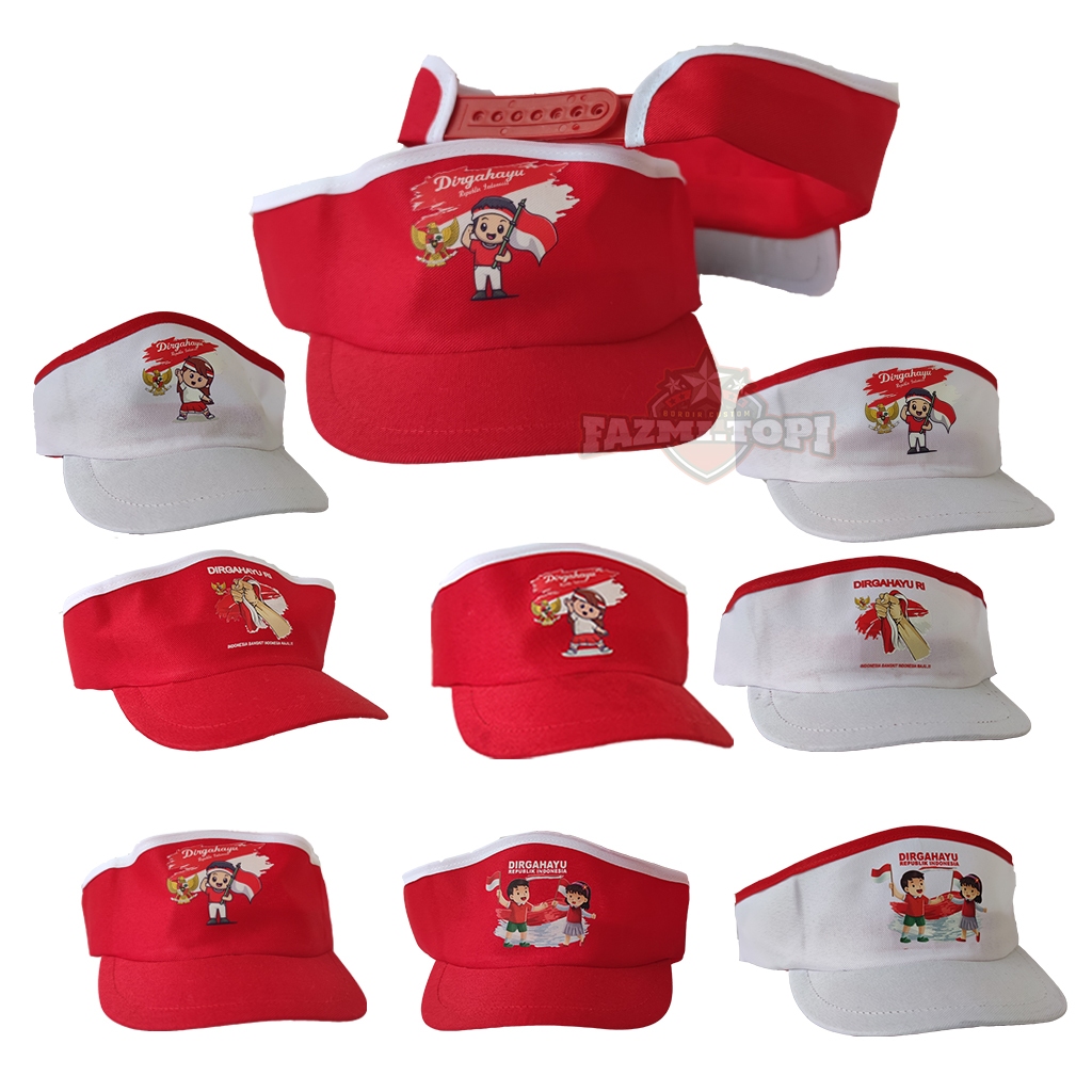 Jual Topi Anak Merah Putih Bolong Golf Dirgahayu Hut Kemerdekaan ...