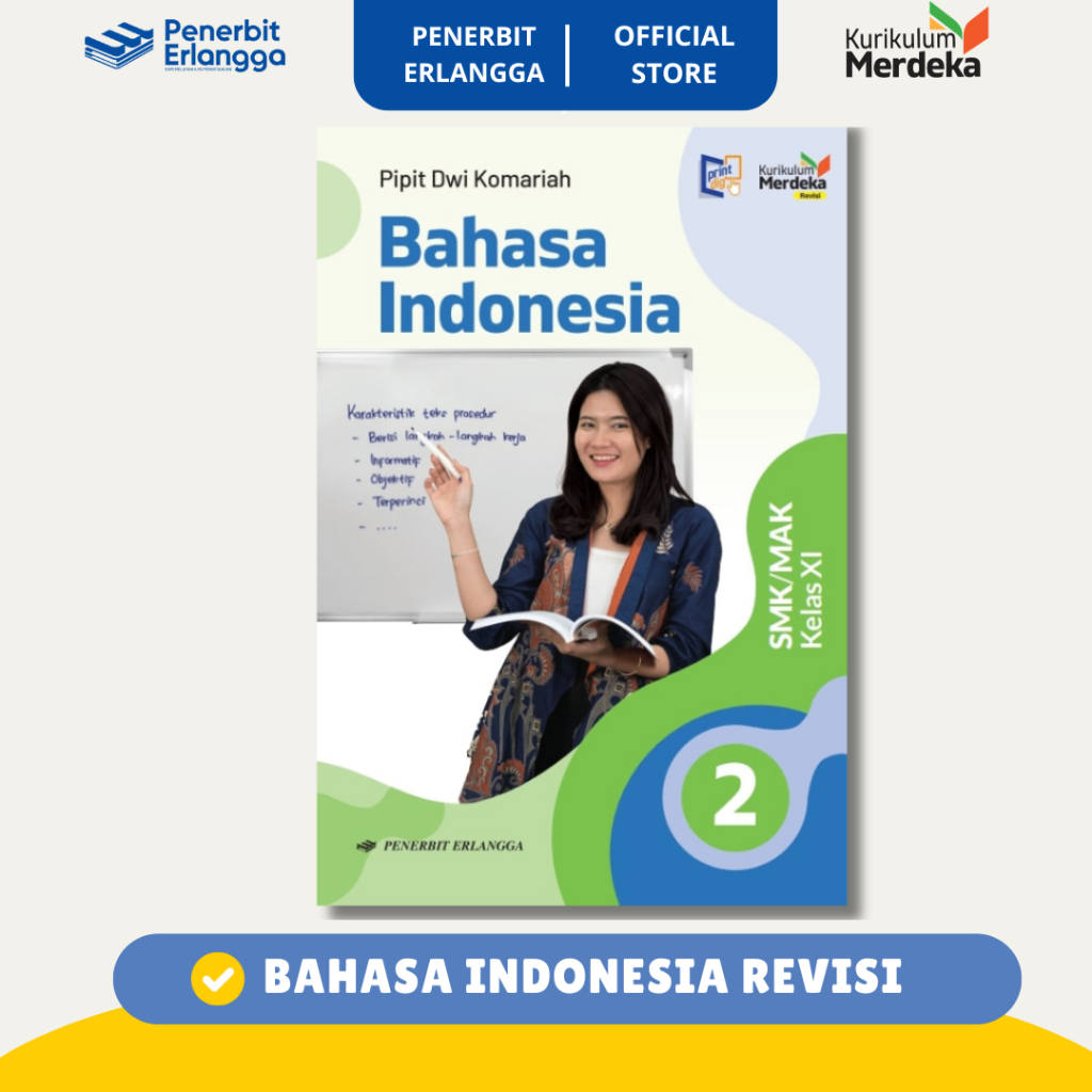 Jual [Erlangga Official] Bahasa Indonesia Revisi Smk/Mak Kelas 11 Kurikulum Merdeka | Shopee ...