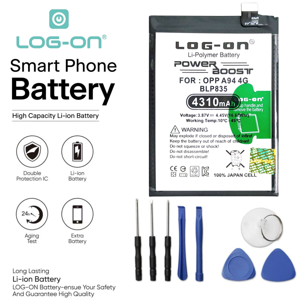 Jual Baterai Log on BLP835 Untuk Oppo A94 4G / Reno 5 lite / F19 Pro ...