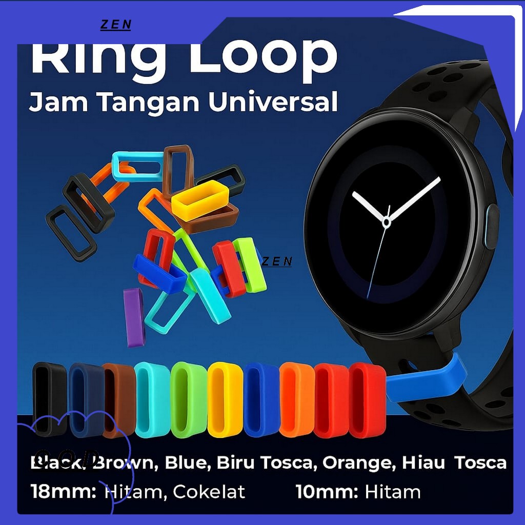 Jual Ring Loop Ikatan Tali Karet Jam Tangan Rubber Warna Universal Full ...