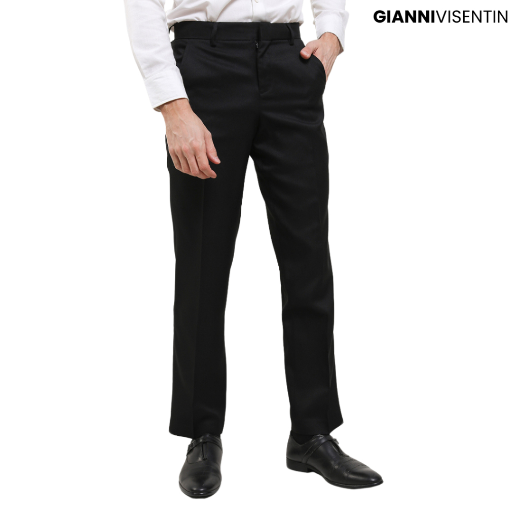 Jual Gianni Visentin Celana Pria Regular Fit - Hitam | Shopee Indonesia