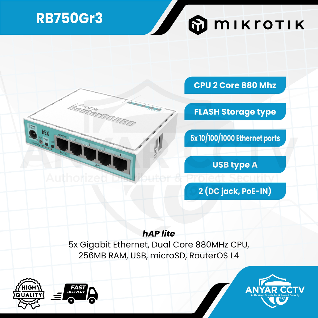 Jual MIKROTIK RB750 GR3 HEX ROUTER MIKROTIK RB 750GR3 | Shopee Indonesia