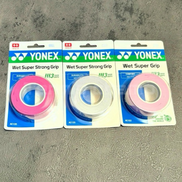 Jual Grip Raket Tenis Yonex Wet Super Strong isi 3/Yonex Wet super ...