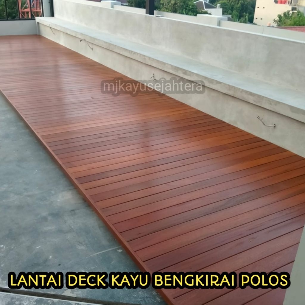 Jual Lanati Kayu Outdoor Decking Bengkirai Polos Kisi Partisi Kuat ...