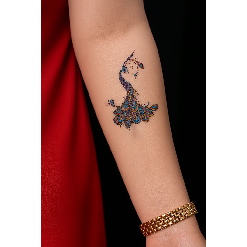 Jual POTATOO AURORA PEACOCK Tato Burung Merak Temporary Tattoo Sticker ...