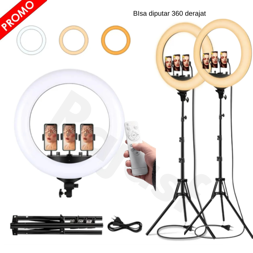 Jual SET Paket Ringlight 45cm Besar Jumbo Ring Light 45 CM Murah ...