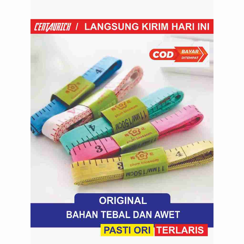 Jual Meteran Pita Baju Alat Ukur Badan Pita Penggaris Mini Jahit 150 Cm ...