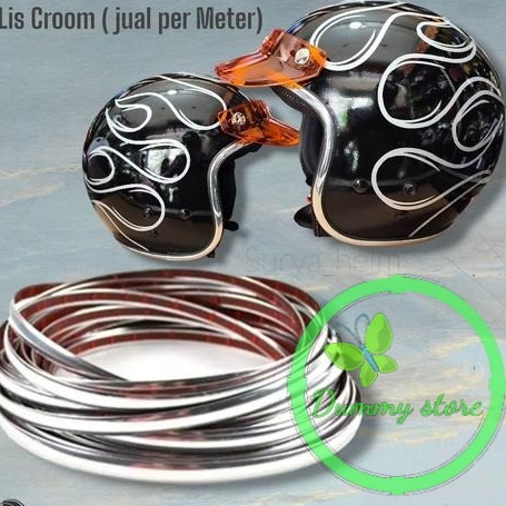 Jual List Lis Krom Chrom Chrome Krum Helm Helem Helmet Custom Vintage ...