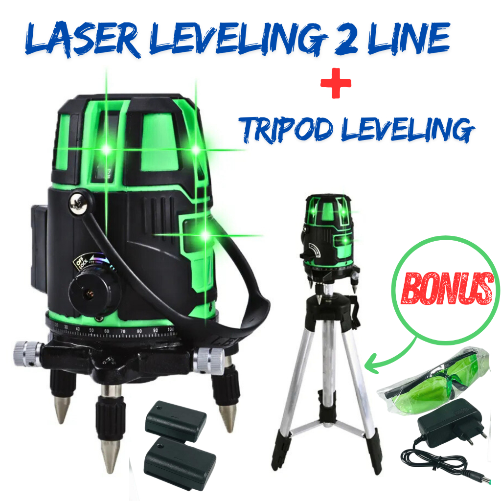 Jual PUCUK Taffware Laser Leveling Projector Green 2 Line alat ukur ...