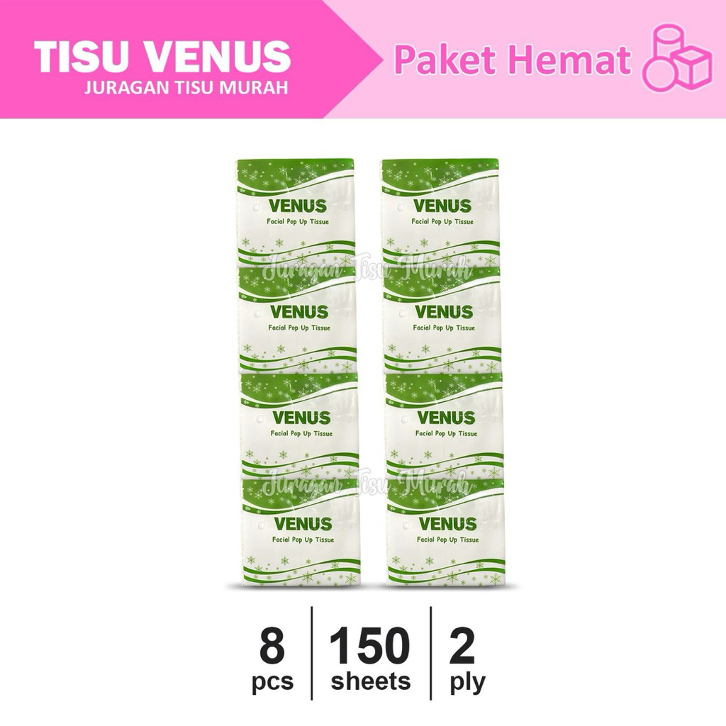 Jual Tissue pop up venus 150 sheet paket 8 pcs - tisu resto - tisu ...