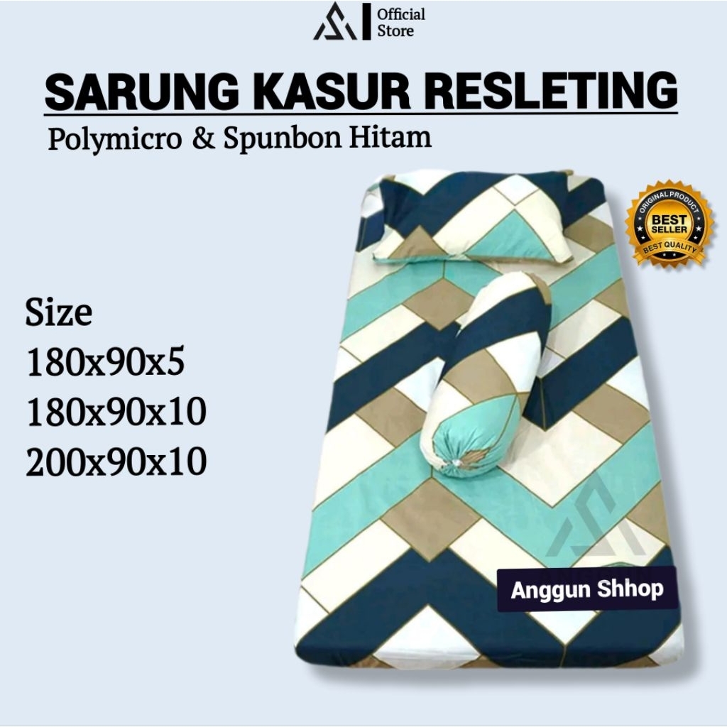 Jual Sprei Sarung Kasur Resleting bahan kain polymicro halus adem ...