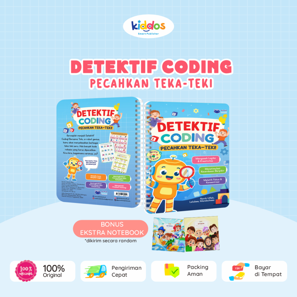 Jual BUKU CODING ANAK - DETEKTIF CODING [WIPE CLEAN BOOK] - BELAJAR ...