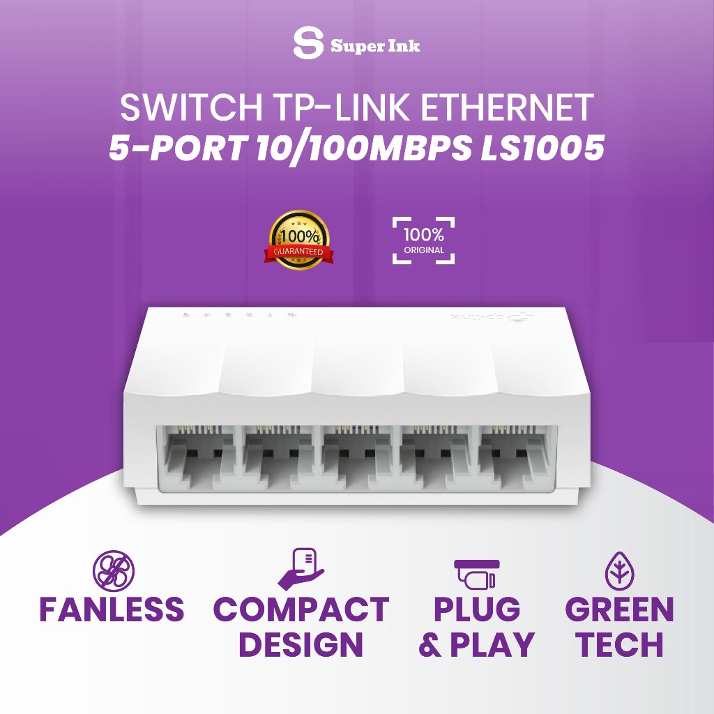 Jual TP Link LS1005 Switch HUB Desktop 5 Port 10/100 Mbps TP-Link LS ...