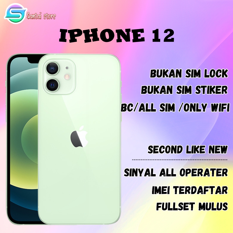Jual iPhone 12 128G 256G Second Bekas Original100% fullset All Operator Bisa Reset & Update like ...