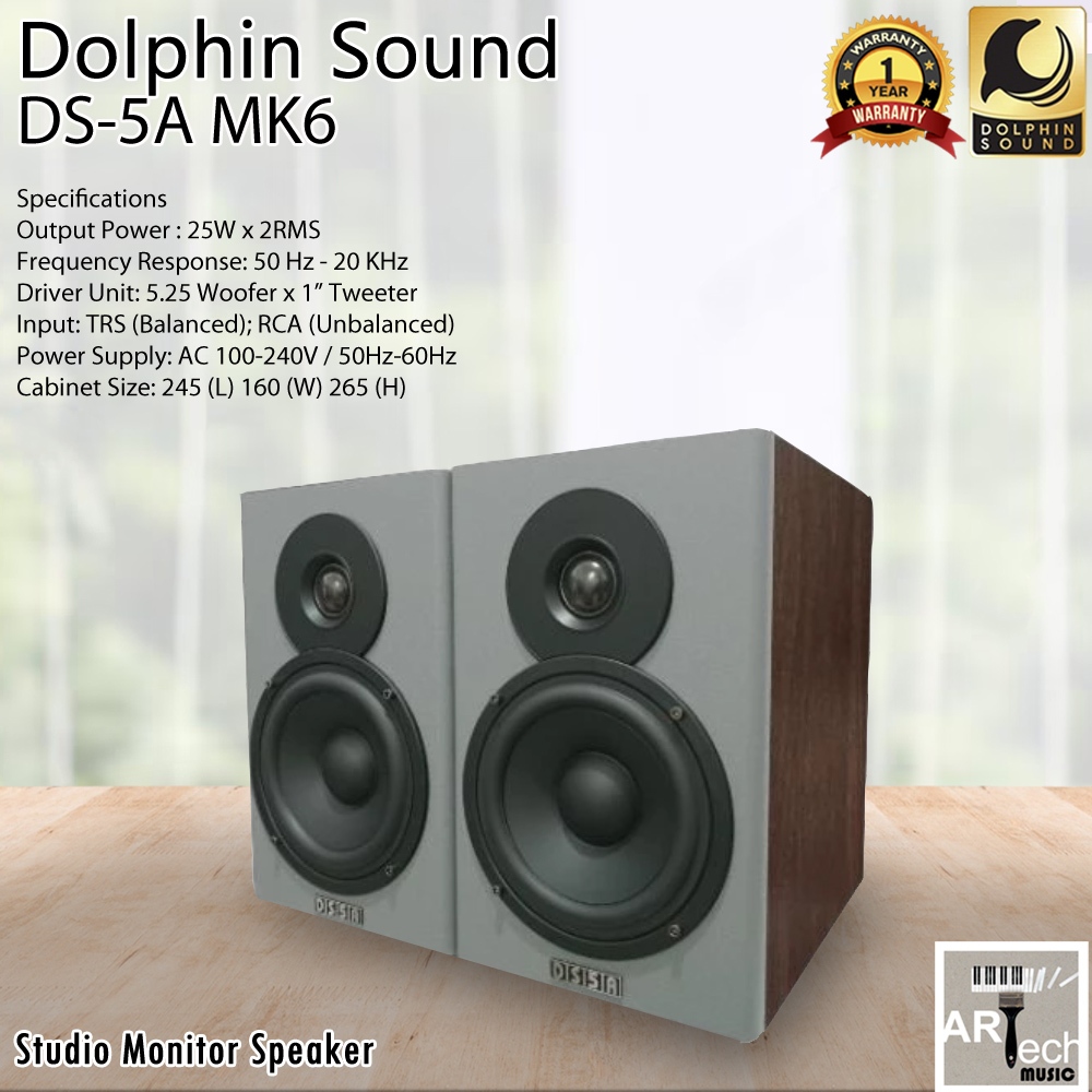 Jual Dolphin Sound DS5A MK6 - Speaker Monitor Flat Home Recording - ISK ...
