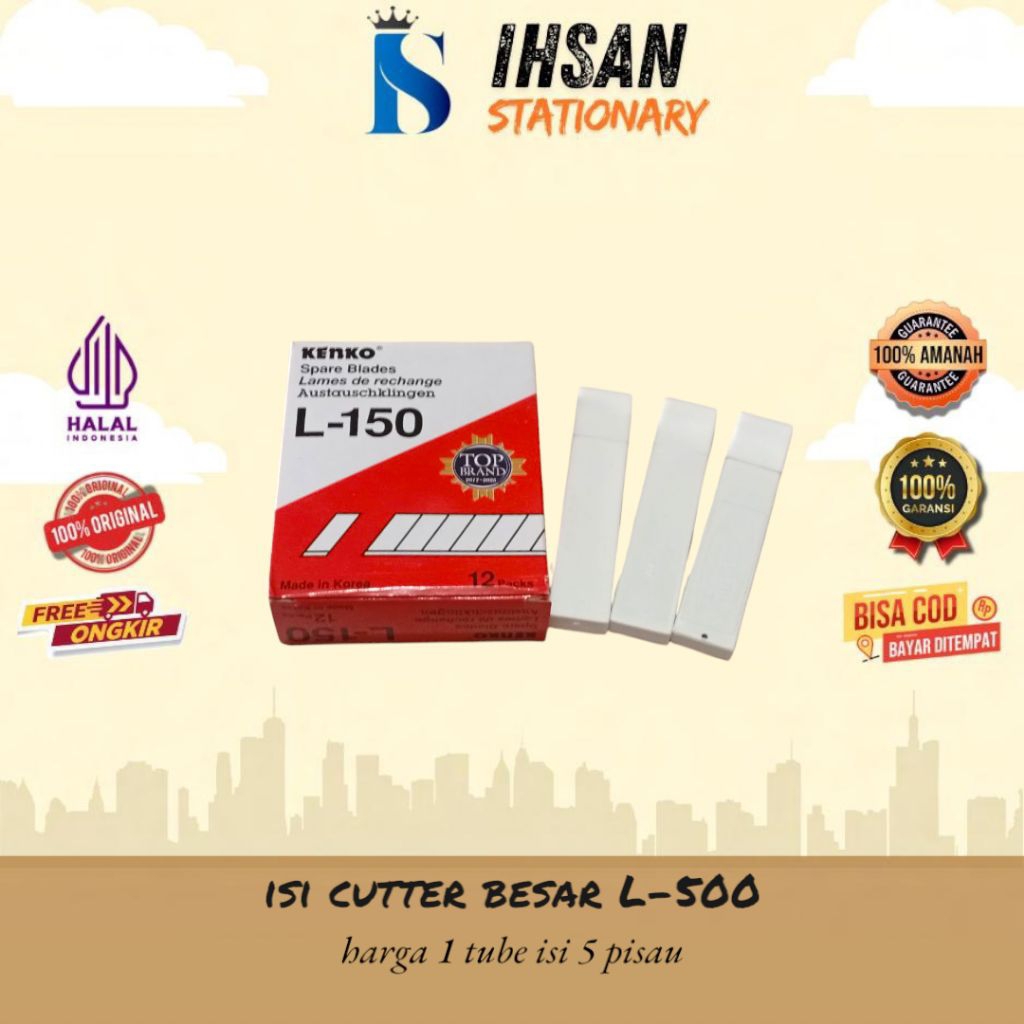 Jual Isi Cutter/Refill Cutter Besar Kenko L150 (1 Tube) | Shopee Indonesia