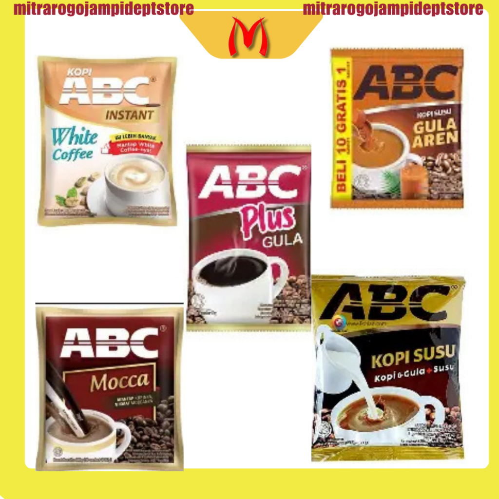 Jual Kopi ABC Sachet 1 Renceng 18g - 30g | ABC Susu | ABC Plus | Gula Aren | Shopee Indonesia