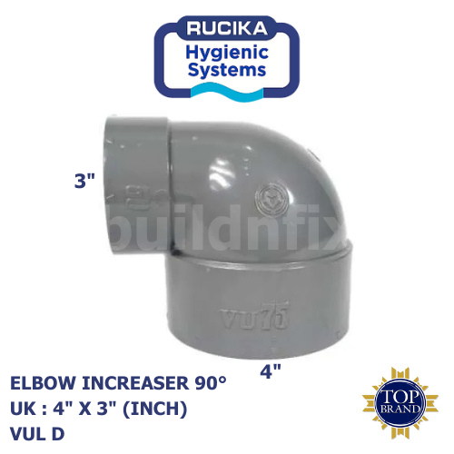 Jual RUCIKA ELBOW INCREASER / KENI INCREASER VUL D 90° 4" X 3" (SPESIAL FITTING) | Shopee Indonesia