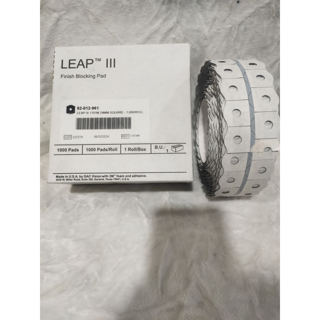 Jual double tipe 3M 1701 isi 1000pcs finishing blocking pad/tuk mesin ...