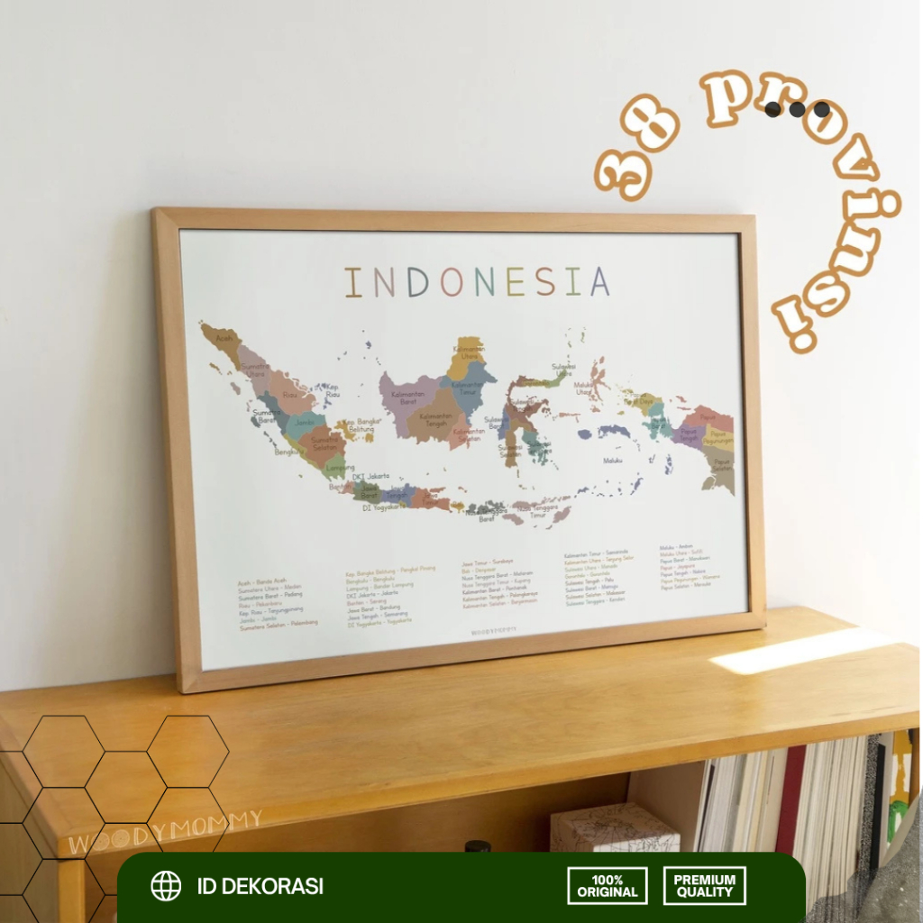 Jual ID DEKORASI Frame Poster INDONESIA A3 32×48 cm | Bingkai Kayu ...