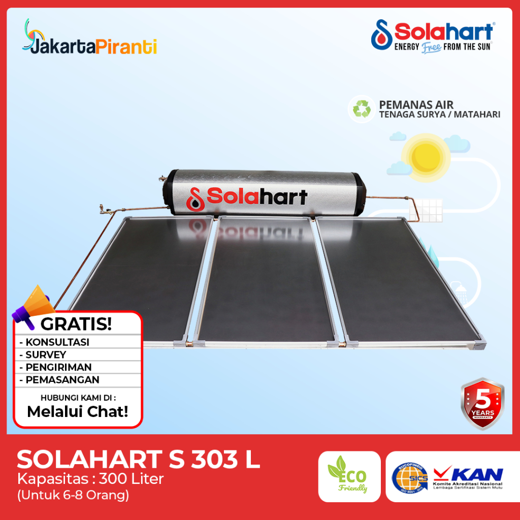 Jual Pemanas Air Tenaga Surya Solahart Solar Water Heater 303 L - 300 ...
