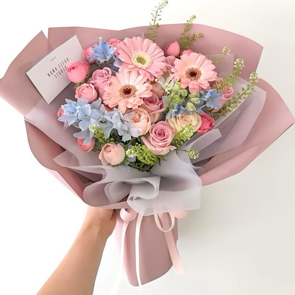 Jual hydrangea garbera daisy korean japanese bouquets bucket buket ...