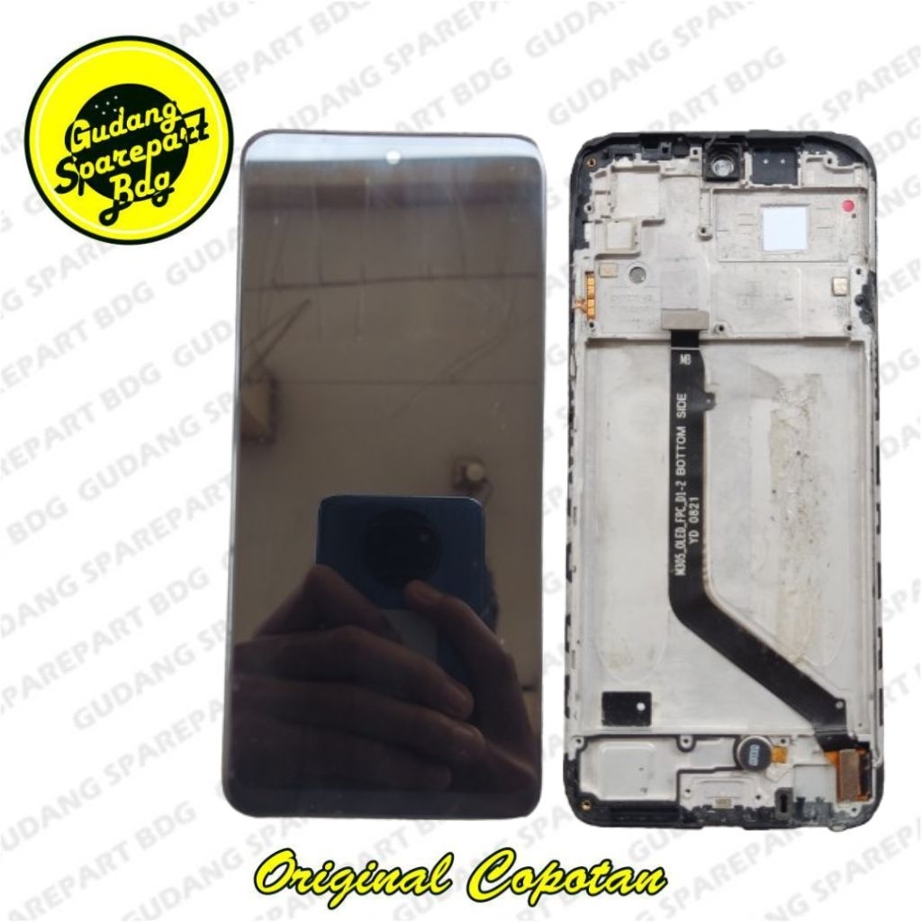Jual Lcd Dan Frame tatakan Lcd Redmi Note 10S Second Copotan | Shopee ...