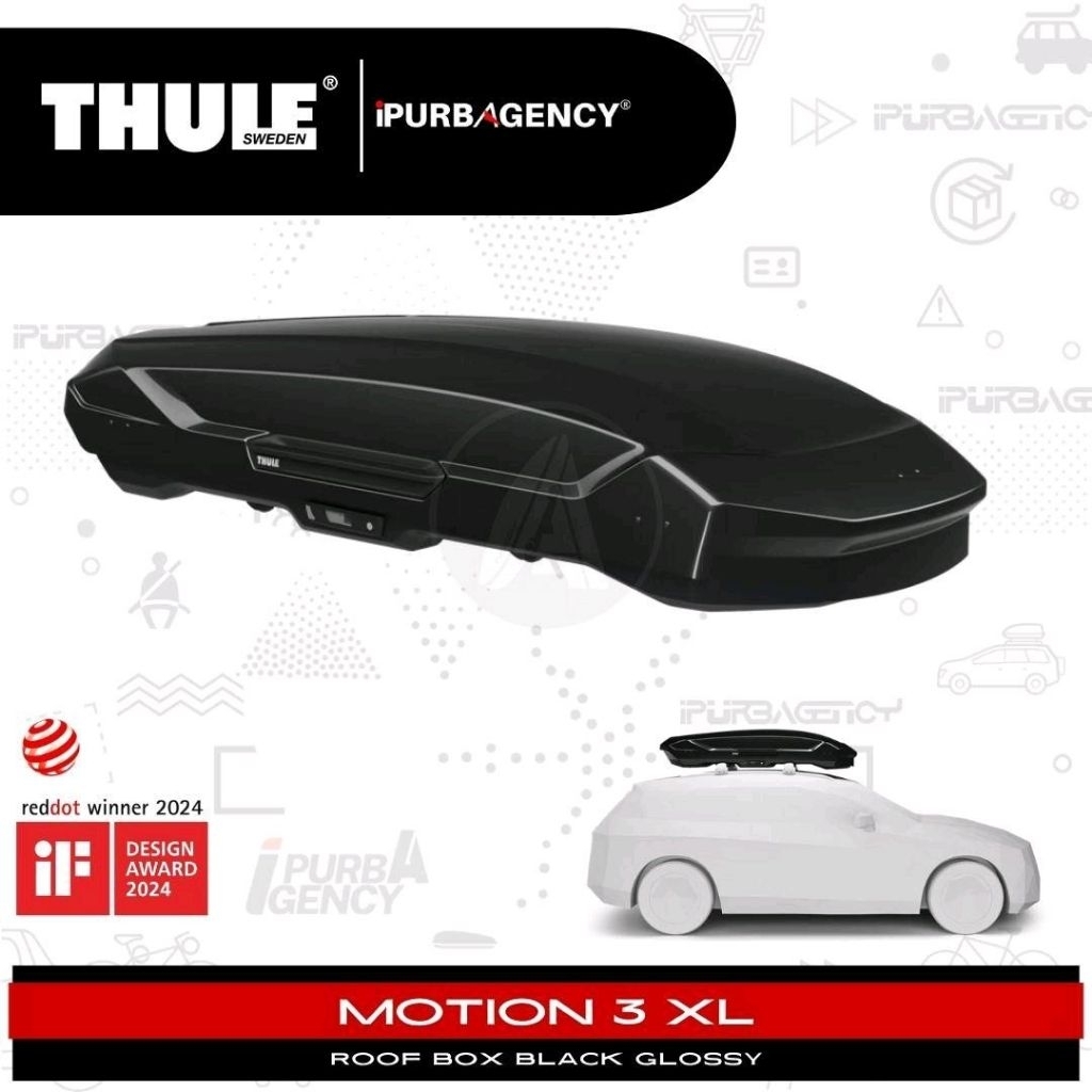 Jual Bagasi Atas Mobil - Thule Roof Box Motion 3 XL (500L) - Black ...