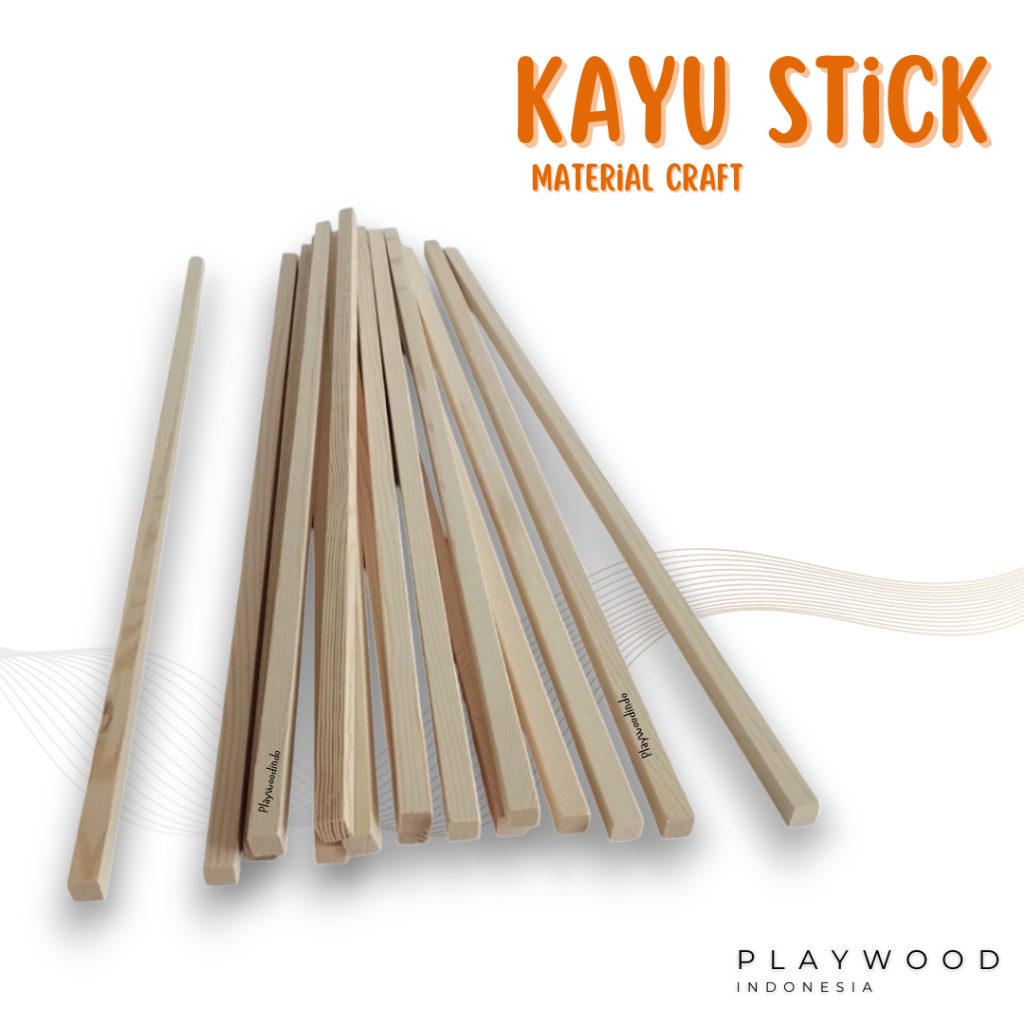 Jual stick kayu kerajinan tangan stick kayu material jati belanda ...