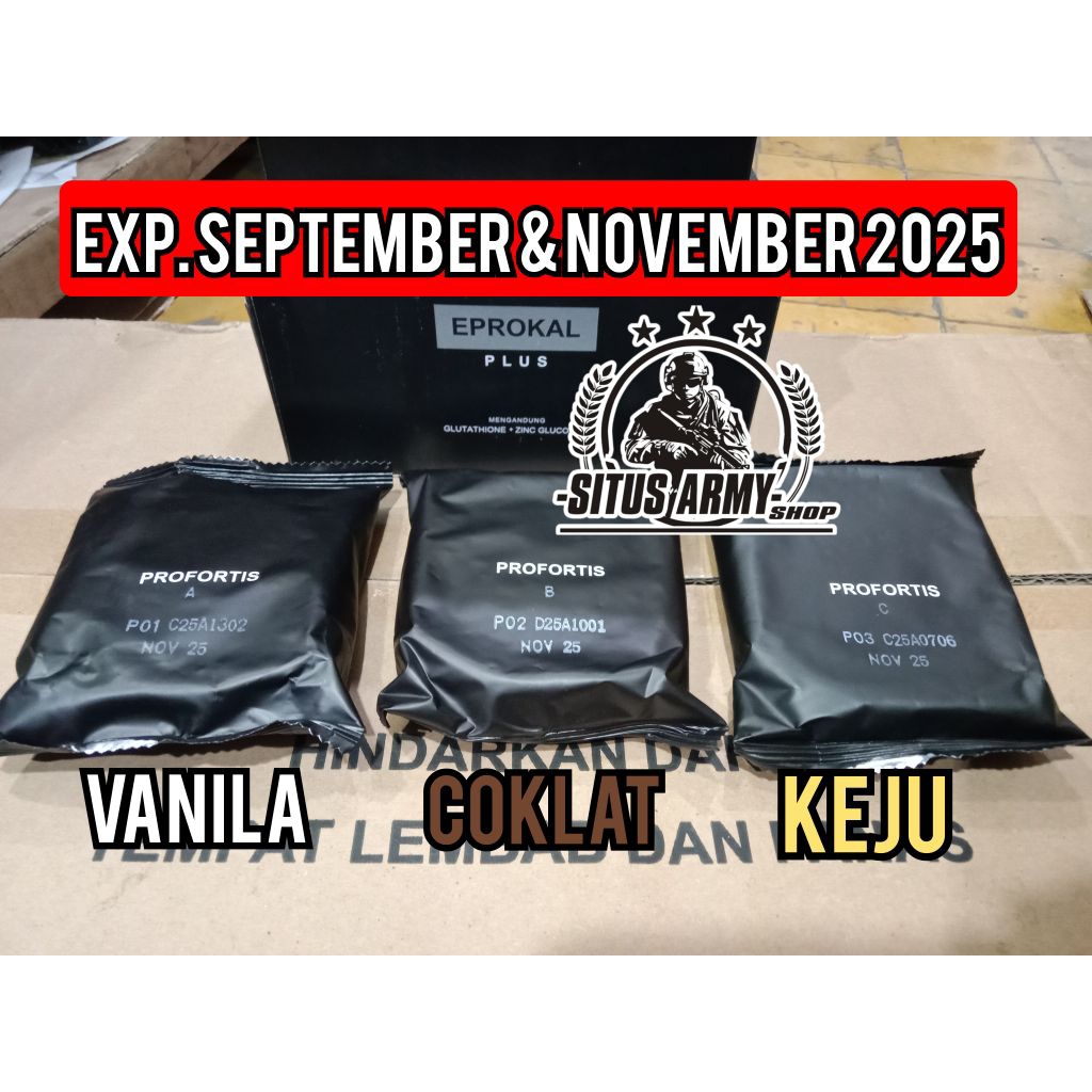 Jual SATUAN RANSUM TNI BISKUIT PRPFORTIS. EXP SEPTEMBER & NOVEMBER 2025 ...