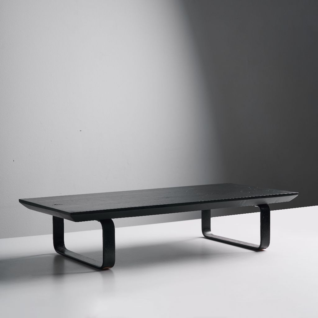 Jual Skandif Black Monitor Stand Riser Premium Teak Wood Desk Shelf ...