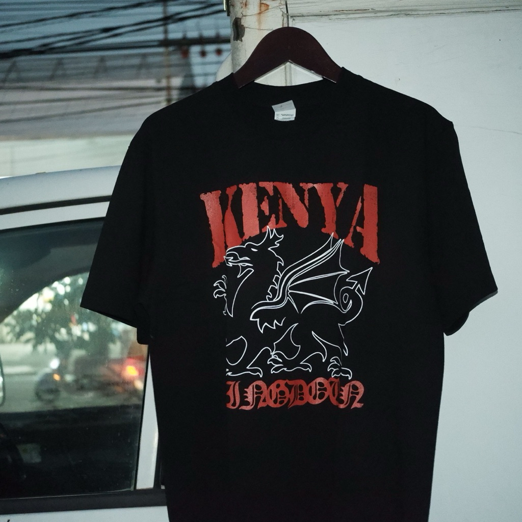 Jual Tshirt KENYA DRGN RDS - Kaos Band Hitam Reguler Official ...