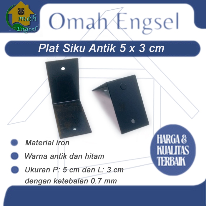 Jual Omah Engsel - Plat Siku Antik 5 x 3 cm Braket Siku Penyangga ...