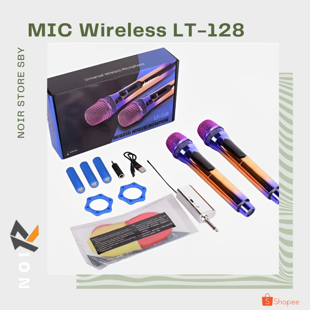 Jual NOIR MIC LT Wireless Rainbow Single Mic Double Mic Variasi ...