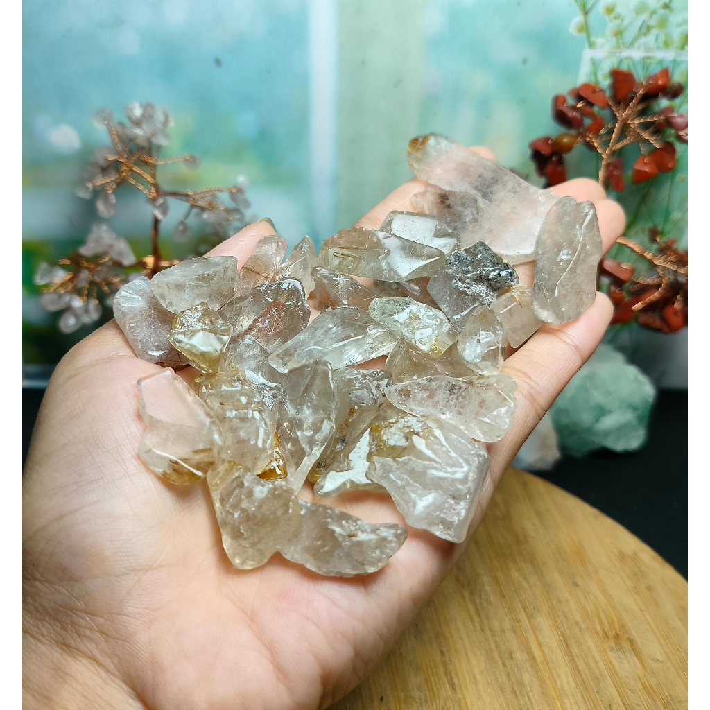 Jual Natural Rutilated Quartz Rough / Raw Paket 100 Grams (2) | Shopee ...