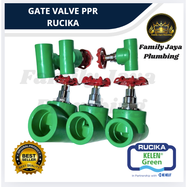 Jual GATE VALVE GV STOP KRAN 40mm 11/4" Inch sampai 63mm 2" Inch PPR ...