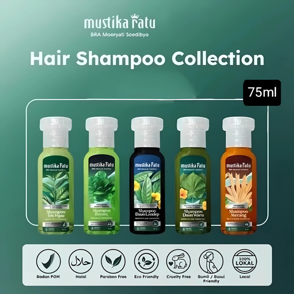 Jual Mustika Ratu Shampoo Series Netto 75Ml | Bayam For Hair Loss ...