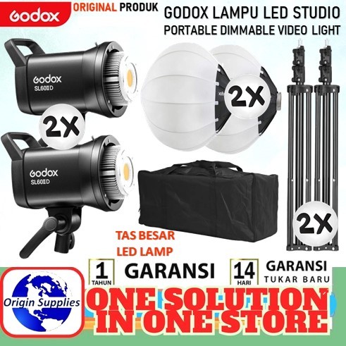 Jual GODOX DOUBLE SL-60II D VIDEO LED BOWENS MOUNT SL60II D LAMPU ...