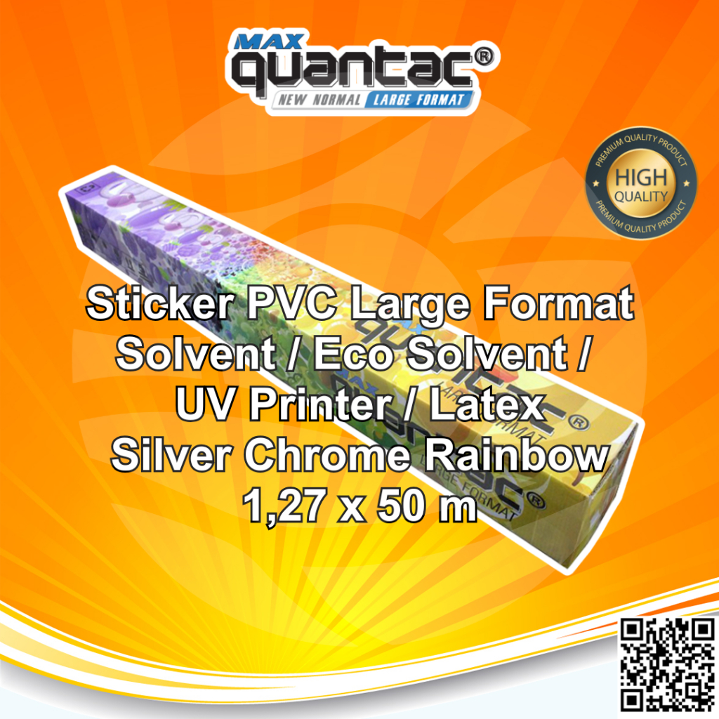 Jual QUANTAC MAX Sticker Silver Chrome Rainbow Hologram Pelangi Roll L ...