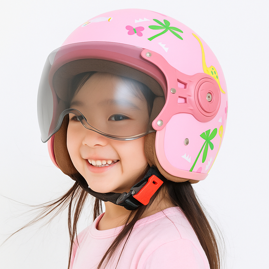 Jual Helm Anak BIP PLAST Helm Anak Retro Pilot Karakter Kaca Pilot SNI ...