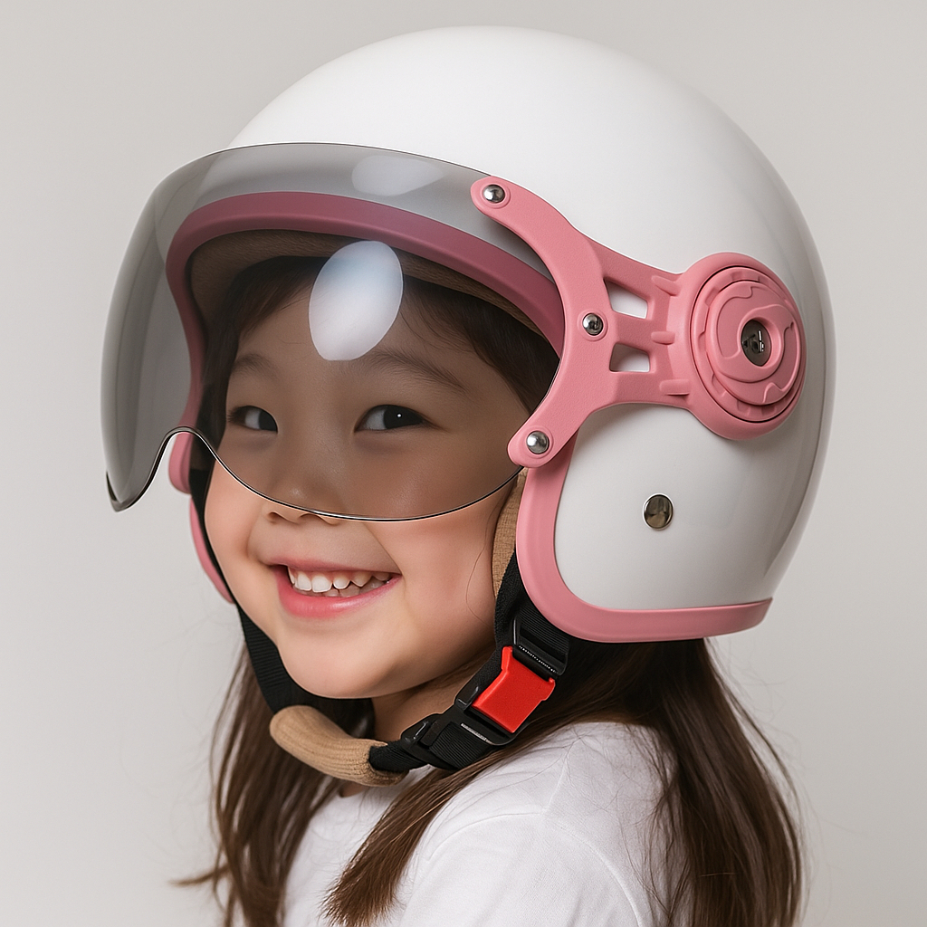 Jual Helm Anak BIP PLAST Lunar Kids Polos Helm Anak Retro Pilot ...