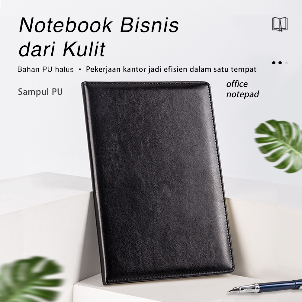Jual Leather Cover Notebook 25K/80 sheets Warna Black 7993 | Shopee ...